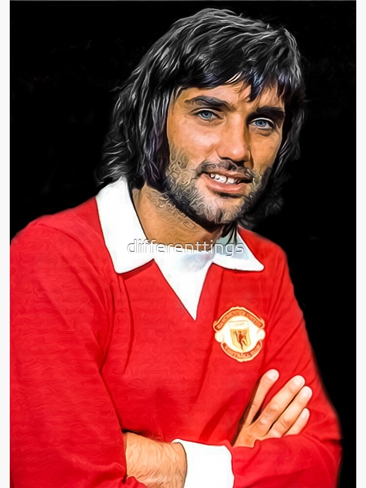 "george best art print" Sticker for Sale by differenttings | Redbubble