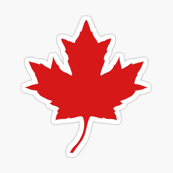 "Maple Leaf - Red" Sticker for Sale by Johnston Creative | Redbubble