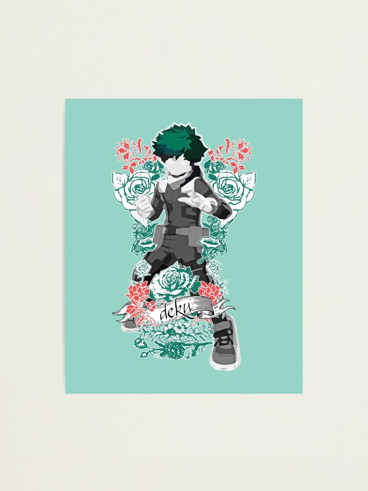 "Deku, flower boy (Izuku Midoriya My Hero Academia)" Photographic Print ...