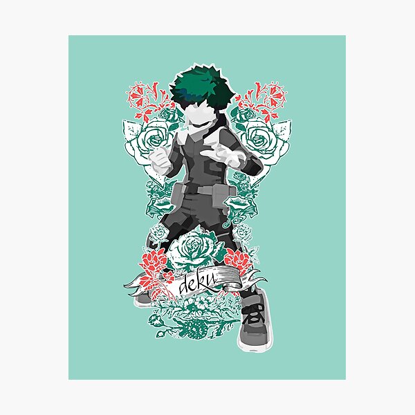 "Deku, flower boy (Izuku Midoriya My Hero Academia)" Photographic Print ...