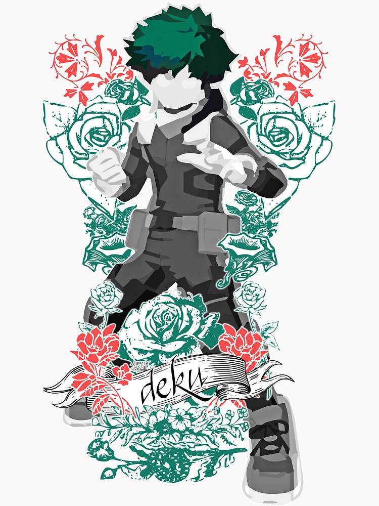 "Deku, flower boy (Izuku Midoriya My Hero Academia)" Sticker for Sale ...