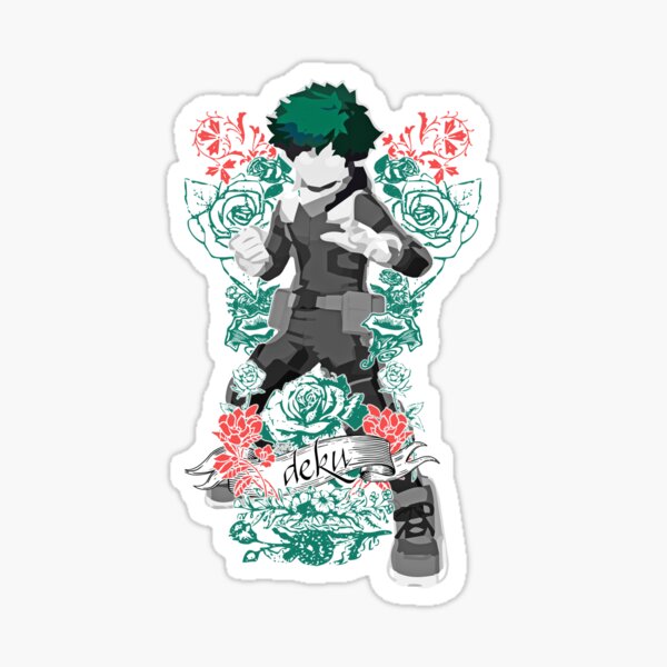"Deku, flower boy (Izuku Midoriya My Hero Academia)" Sticker for Sale ...