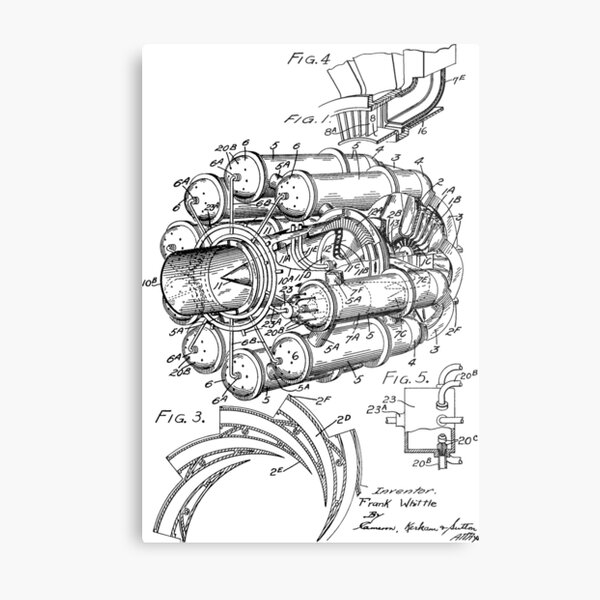 "Aircraft Propulsion System and Power Unit Vintage Patent Hand Drawing ...