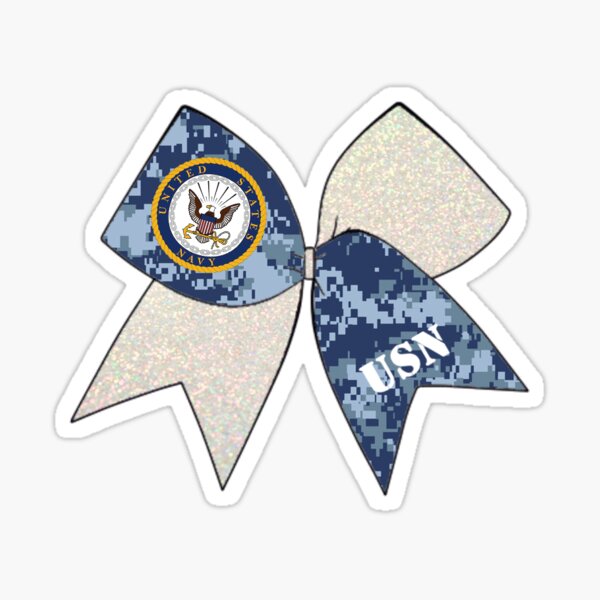 "US Navy Cheer Bow" Sticker by hesappe | Redbubble