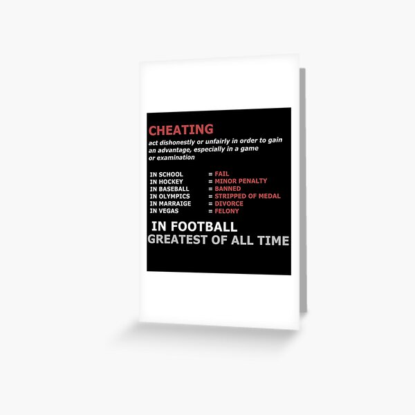 "CHEATING IN FOOTBALL" Greeting Card for Sale by JMACSKETCH | Redbubble
