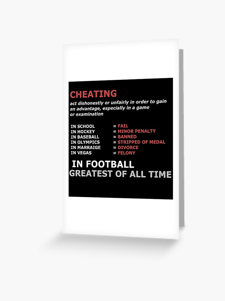"CHEATING IN FOOTBALL" Greeting Card for Sale by JMACSKETCH | Redbubble
