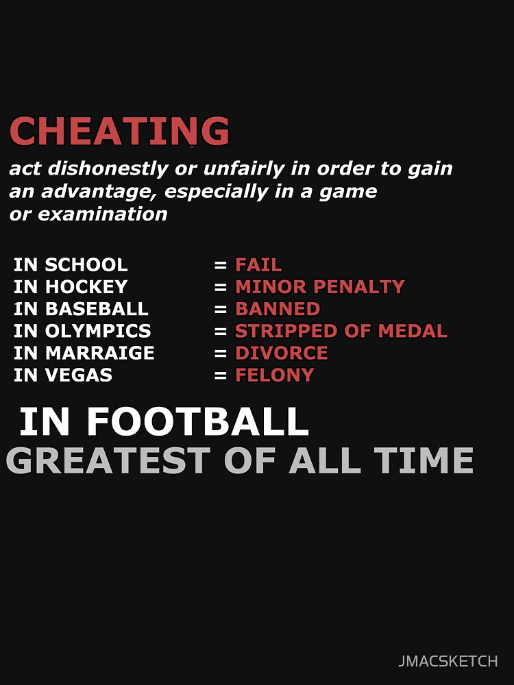 "CHEATING IN FOOTBALL" T-shirt for Sale by JMACSKETCH | Redbubble | tom ...