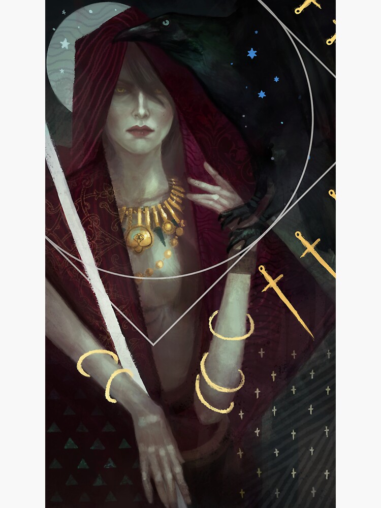 "Morrigan" Sticker by miriamuk | Redbubble