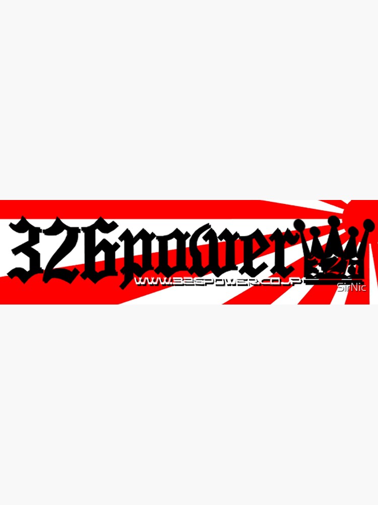 "326 Power Japanese Rising Sun" Sticker for Sale by SirNic | Redbubble