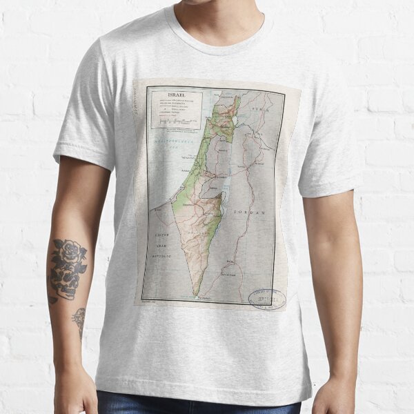 "Map of Israel (1967)" T-shirt for Sale by allhistory | Redbubble ...