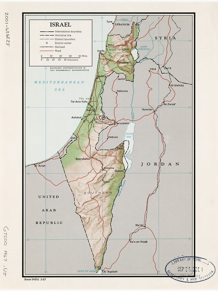 "Map of Israel (1967)" Poster by allhistory | Redbubble