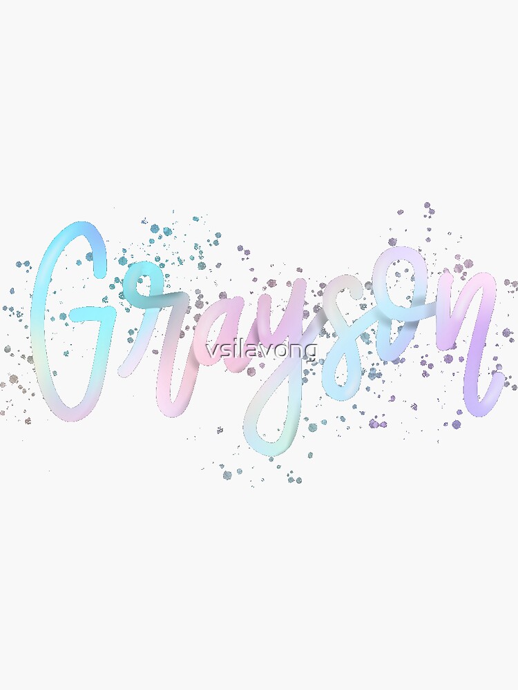 "Grayson" Sticker by vsilavong | Redbubble