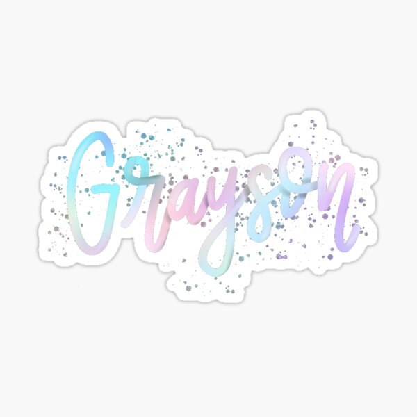 "Grayson" Sticker by vsilavong | Redbubble