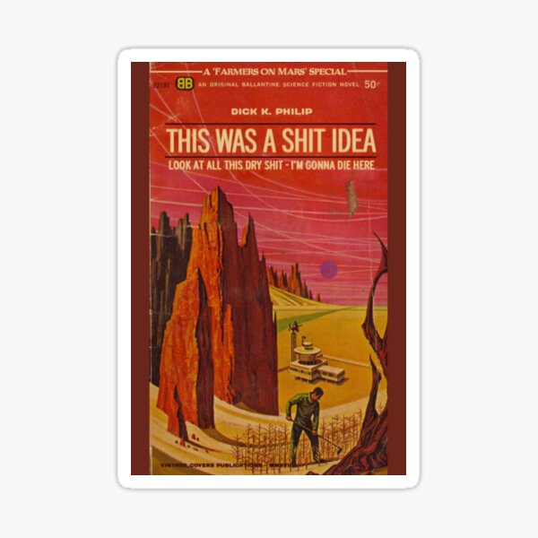 "This Was A Shit Idea" Sticker for Sale by vintage-covers | Redbubble