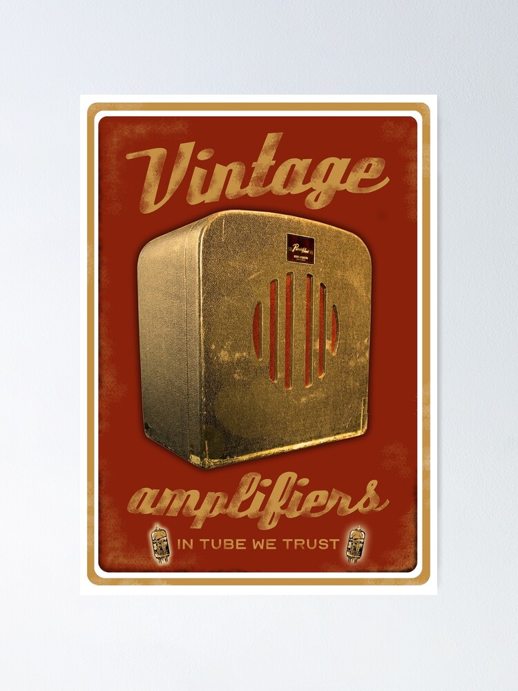 "Vintage Amp poster" Poster by BluesShack | Redbubble