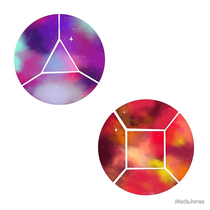 "Ruby and Sapphire Gems" by MadaJones | Redbubble