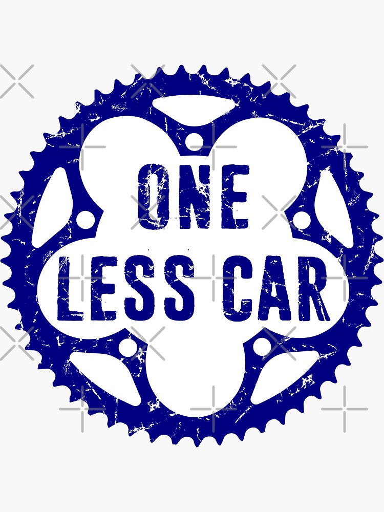 "One Less Car" Sticker for Sale by esskay | Redbubble