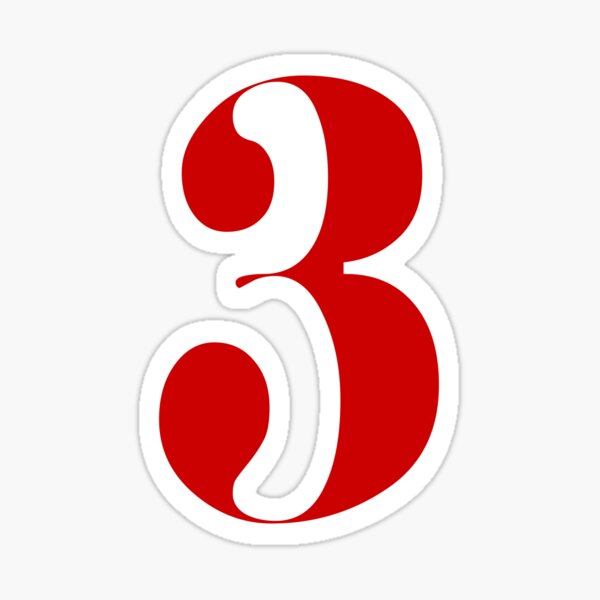 "Number 3" Sticker by Ramziya2412 | Redbubble