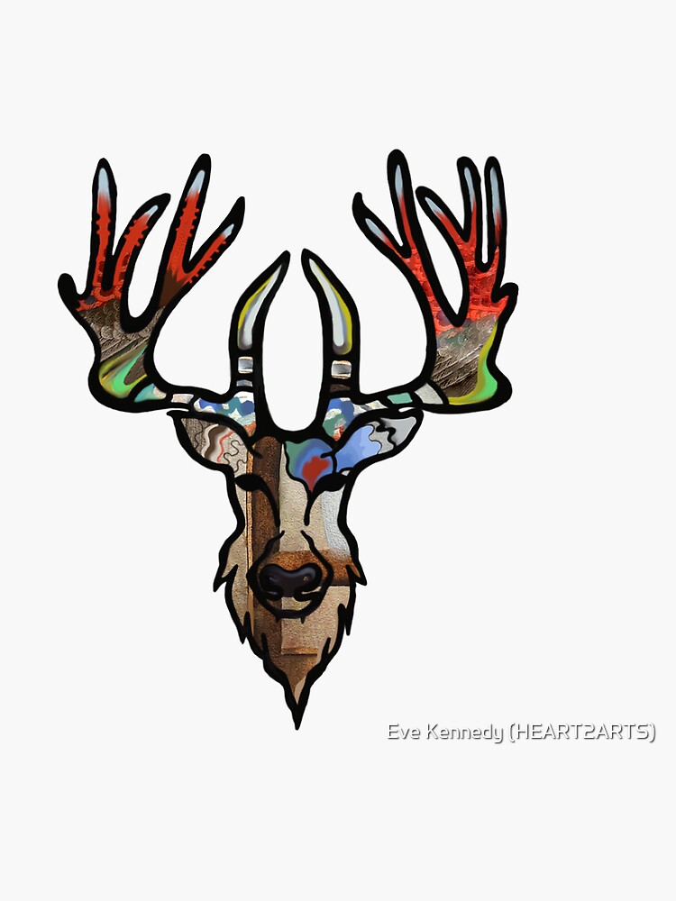 "EMPEROR STAG " Sticker for Sale by art2heart | Redbubble