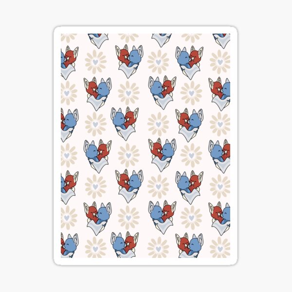 "Vector cute bat hug daisy flower hearts" Sticker by Limolida | Redbubble