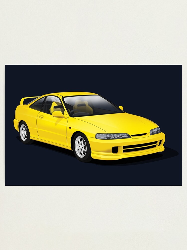 "JDM Integra DC2 (yellow)" Photographic Print for Sale by ArtyMotive ...