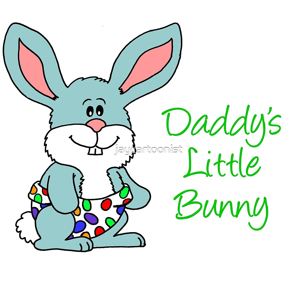 "Daddy's Little Bunny Cute Design For Baby" by jaycartoonist | Redbubble
