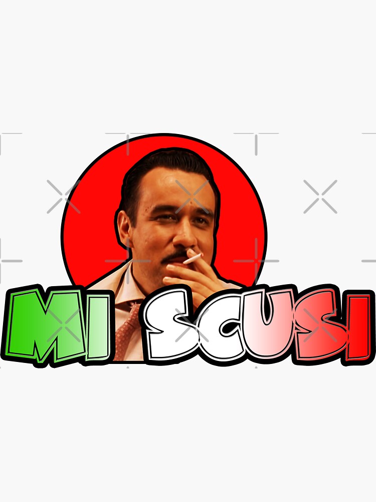 "Buongiorno Mi Scusi" Sticker for Sale by McPod | Redbubble