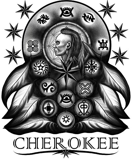 "Cherokee Native American Indian Magic Symbols" Poster by Desha001 ...