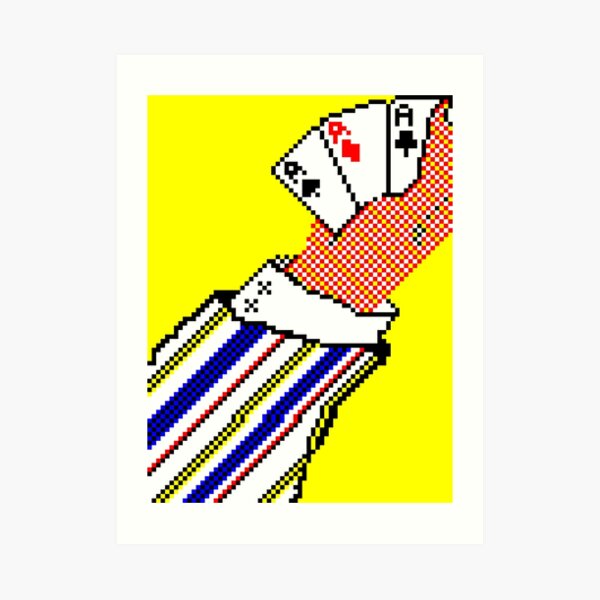 "Windows 95 Solitaire Card Back 'CardHand' Pattern" Art Print by Spider ...