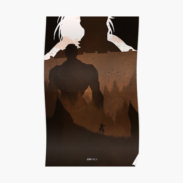 "Attack On Titan Minimalist" Poster by Hazzardo | Redbubble