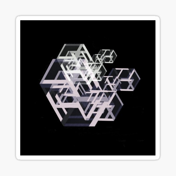 "Cuboid Chaos!" Sticker for Sale by Emmakin | Redbubble