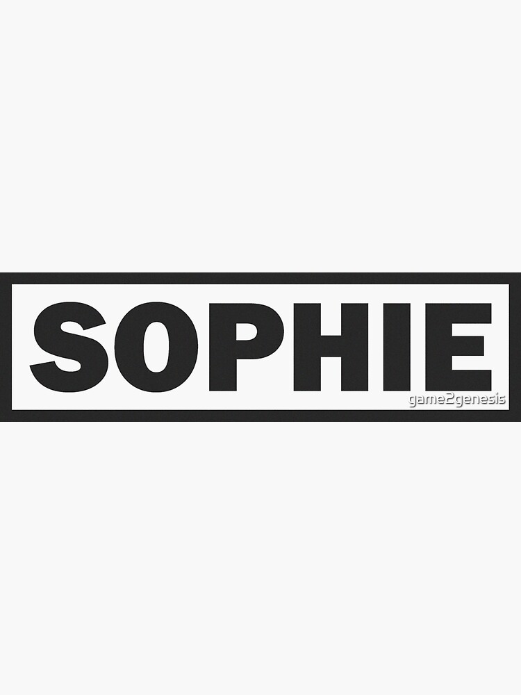 "Lettering SOPHIE" Sticker for Sale by game2genesis | Redbubble