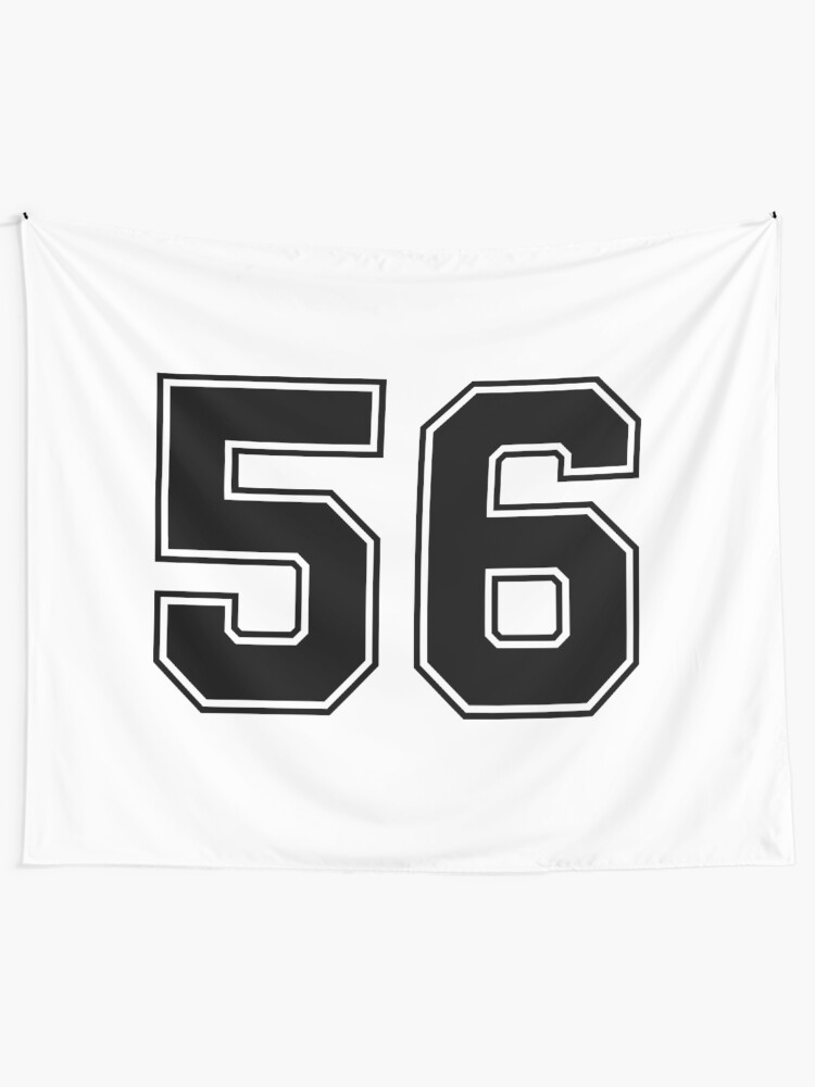 "56 American Football Classic Vintage Sport Jersey Number in black ...