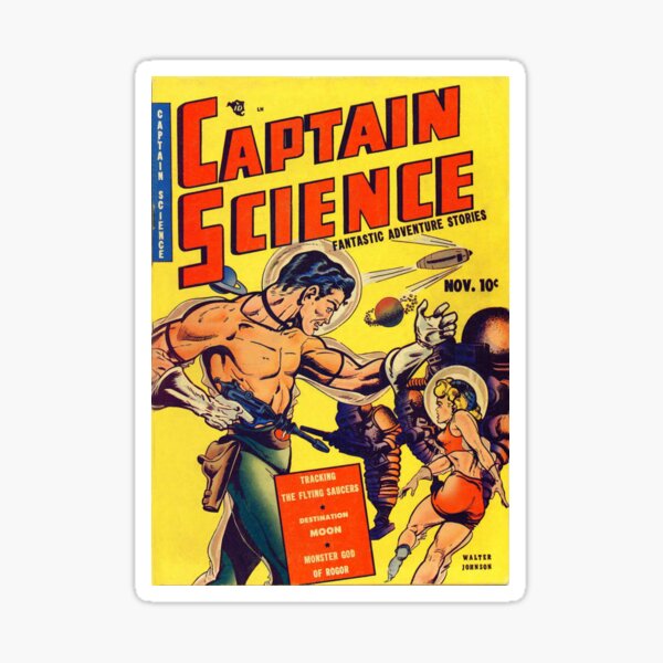 "Retro Comic Book Vintage Comics Art Illustration Captain Science ...