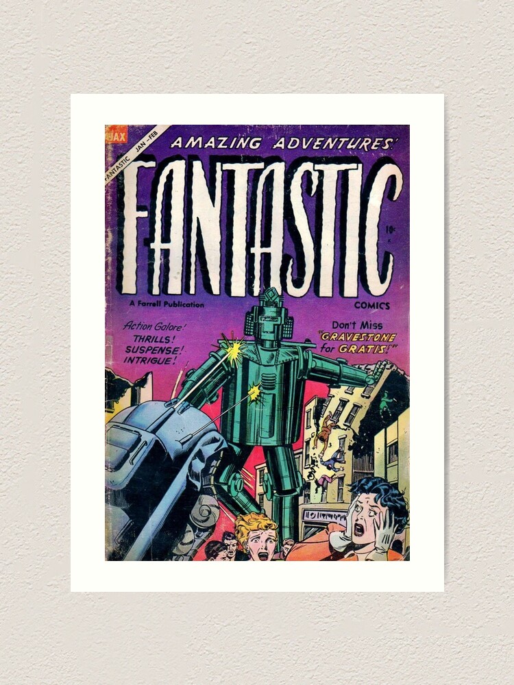 "Vintage Comics Retro Comic Books Retro Sci Fi " Art Print by ...