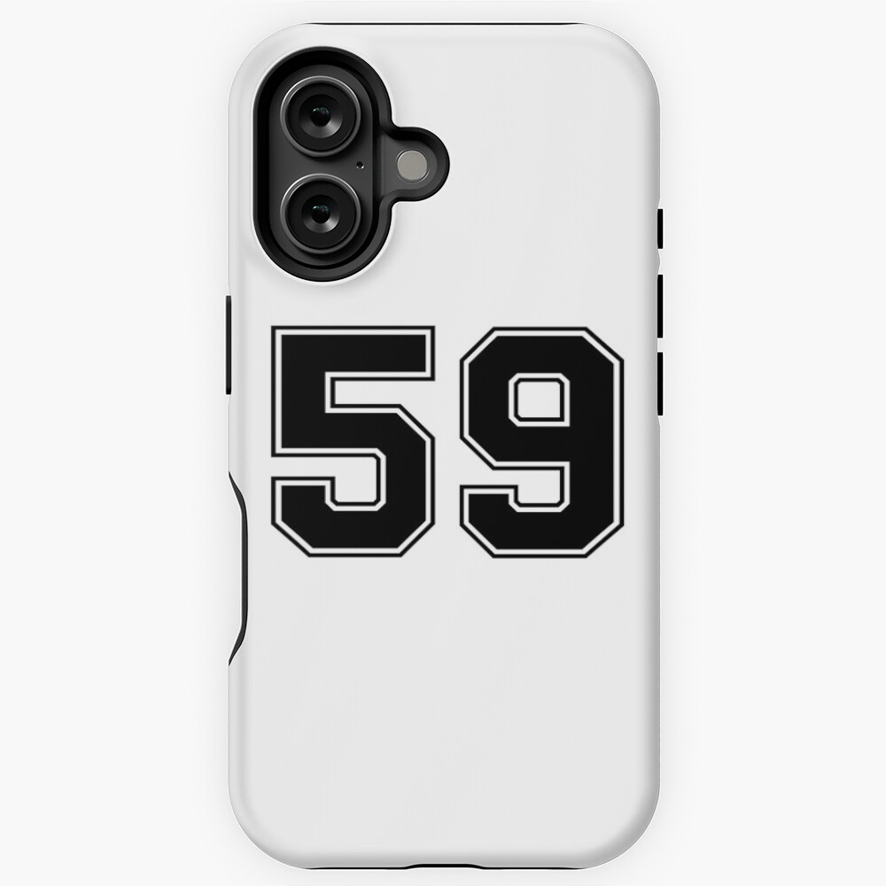 "59 American Football Classic Vintage Sport Jersey Number in black ...
