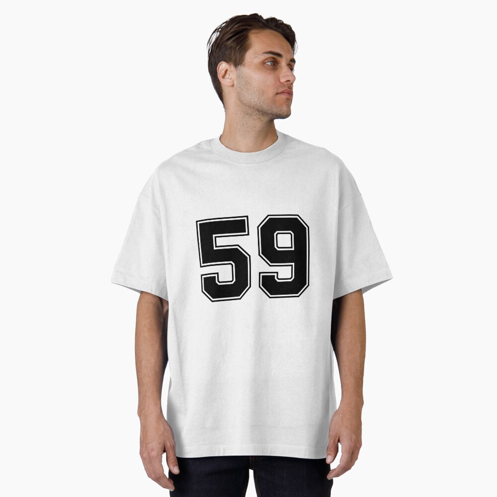 "59 American Football Classic Vintage Sport Jersey Number in black ...