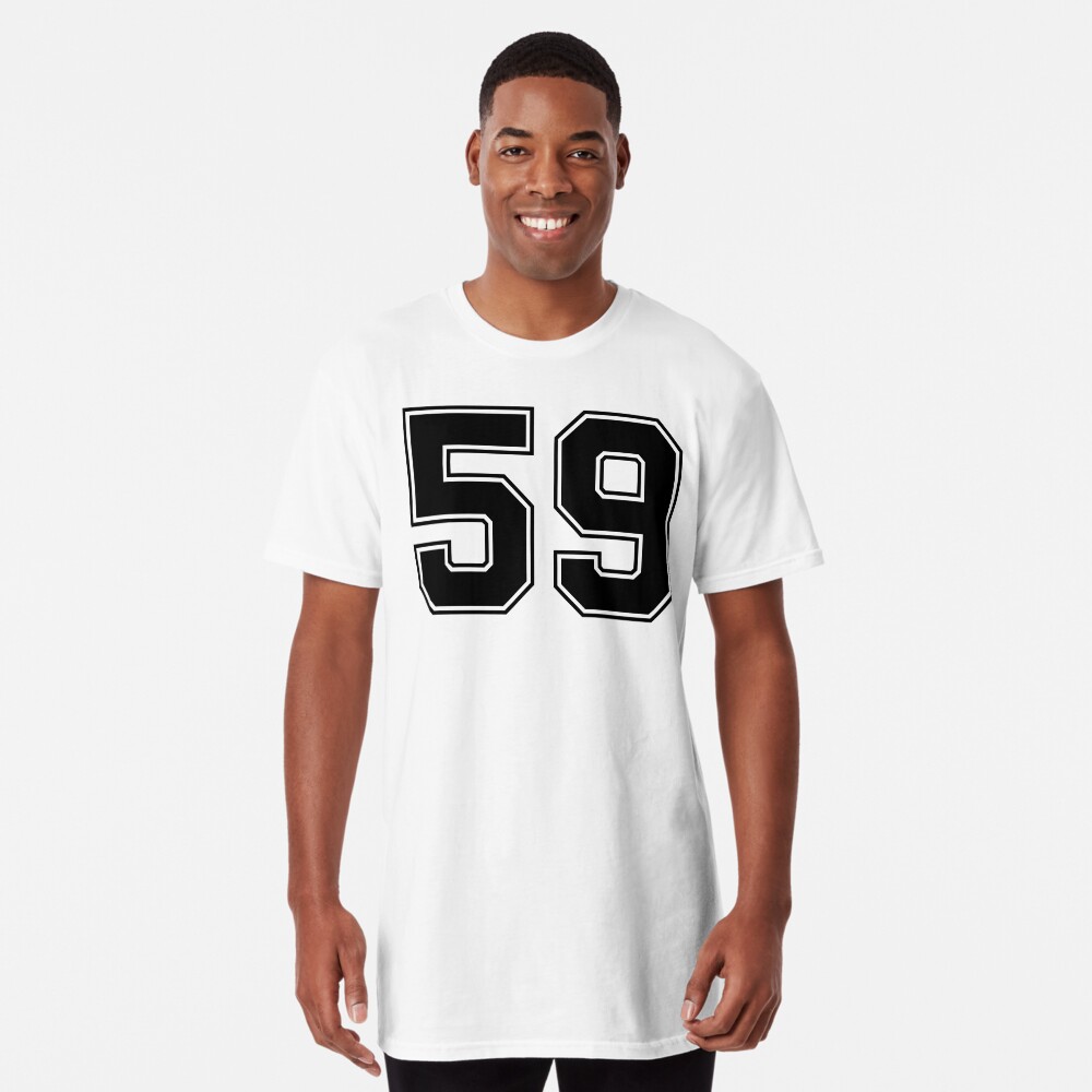 "59 American Football Classic Vintage Sport Jersey Number in black ...