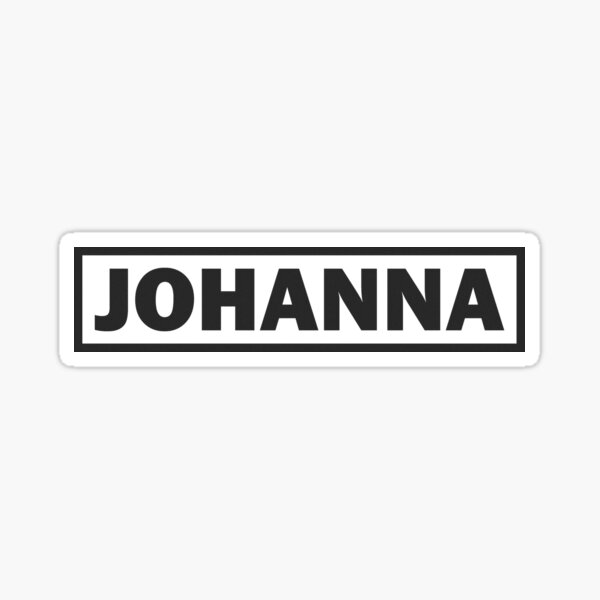 "Lettering JOHANNA" Sticker for Sale by game2genesis | Redbubble