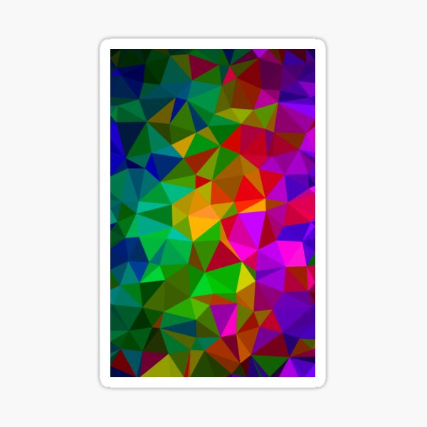 "Polygons green red blue" Sticker by AndreasSteinweg | Redbubble