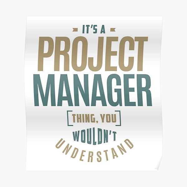 "Project Manager" Poster by caiquefelino15 | Redbubble