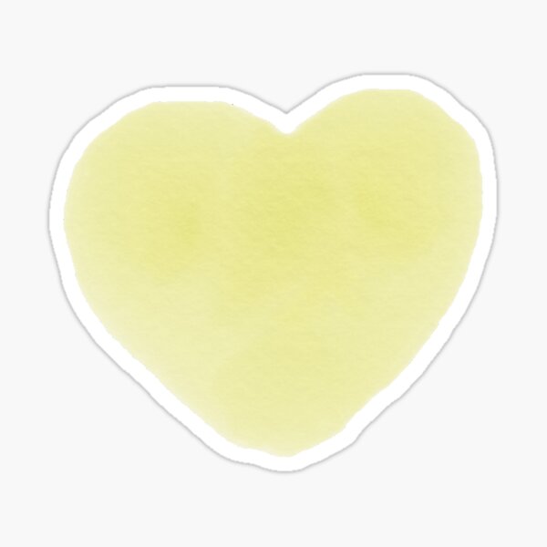 "Yellow Heart" Sticker for Sale by EstherMoritz | Redbubble