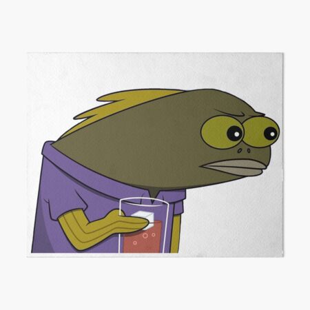 "Fish MEME" Art Board Print for Sale by cosmiccomics | Redbubble