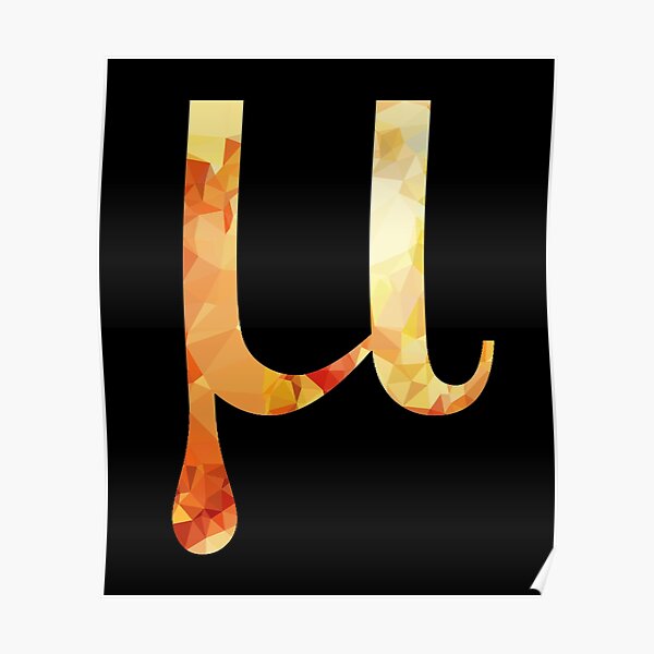 Póster «Letra griega mu» de AndreasSteinweg | Redbubble