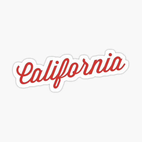 "California" Sticker by wording | Redbubble