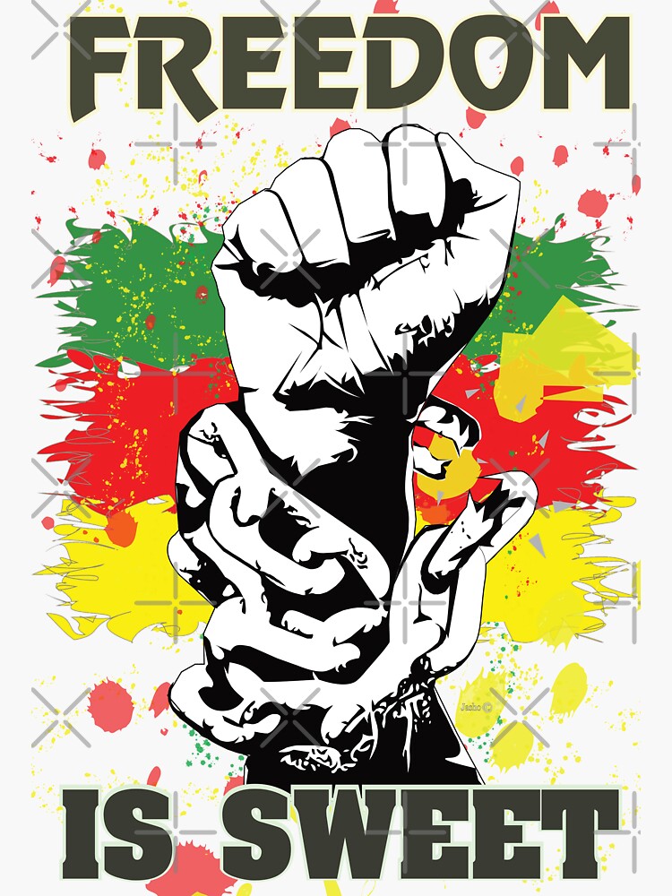 "Freedom is Sweet " Sticker by Jashowear | Redbubble