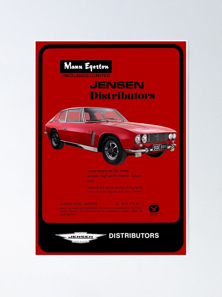 "JENSEN INTERCEPTOR" Poster by ThrowbackMotors | Redbubble