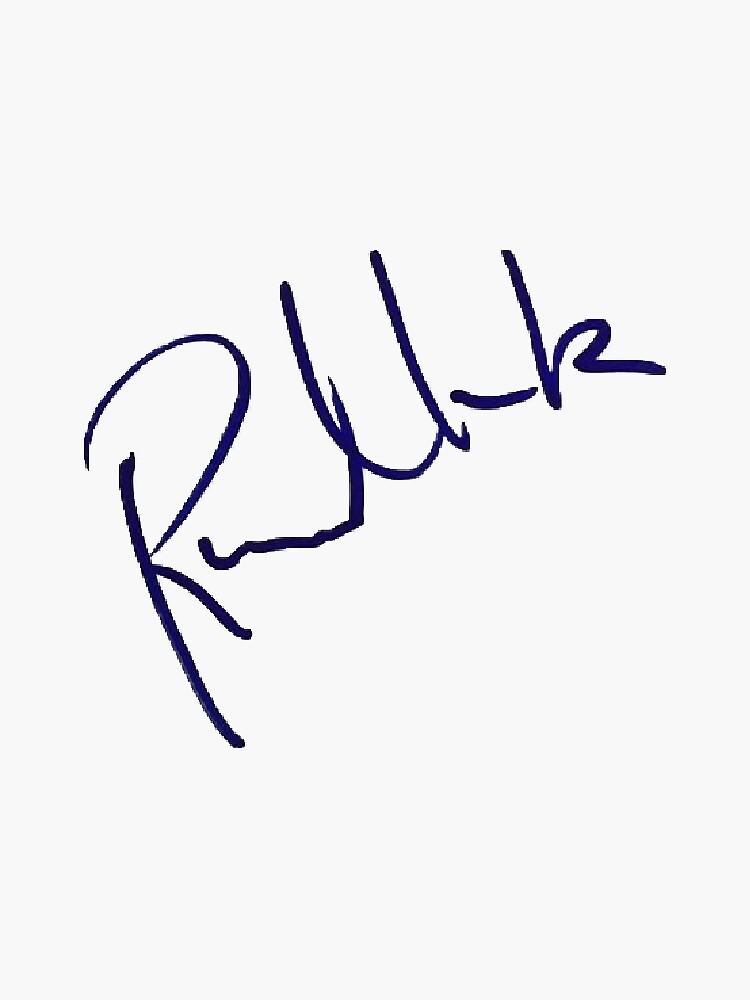 "rami malek signature" Sticker for Sale by emilythen | Redbubble