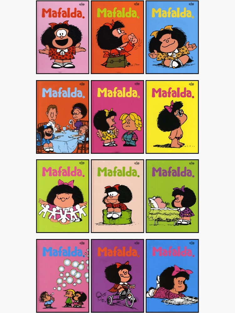 Pegatina «Mafalda poster» de GSunrise | Redbubble