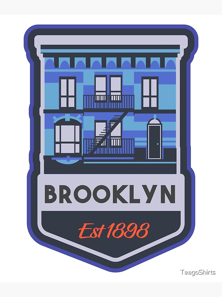 Póster «Brooklyn New York City Scape Design Est 1898» de TeagoShirts ...